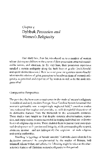 (PDF) Chajes, "Dybbuk Possession and Women's Religiosity," in Between ...