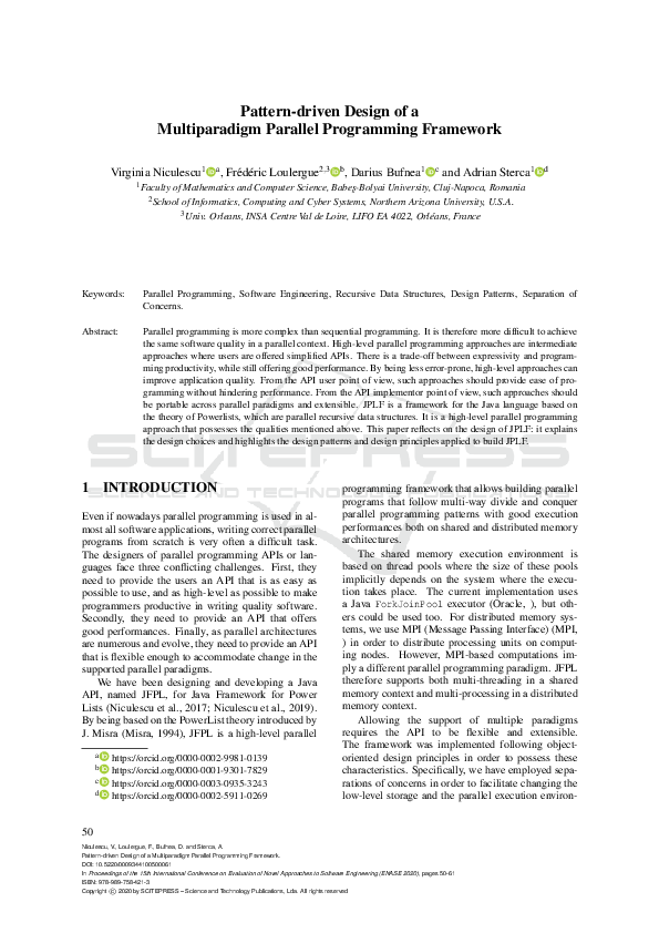 Pdf Pattern Driven Design Of A Multiparadigm Parallel Programming Framework