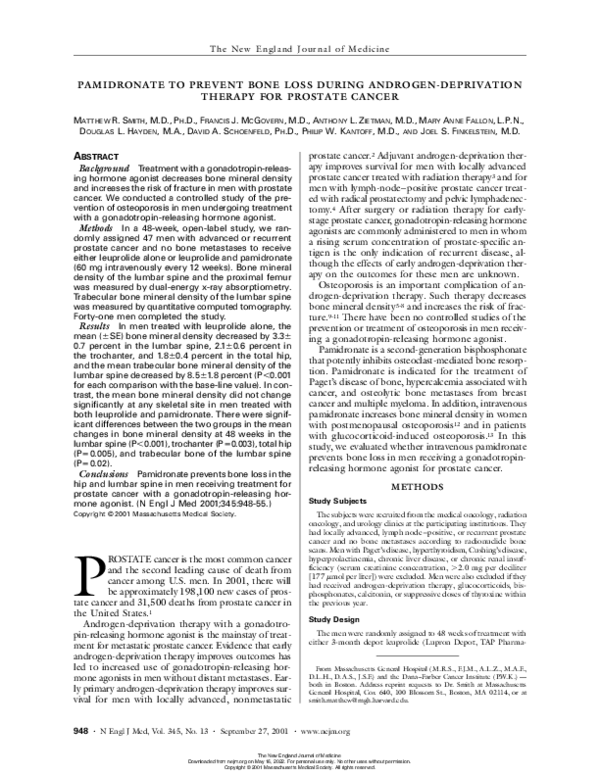 (PDF) Pamidronate to Prevent Bone Loss during Androgen-Deprivation ...