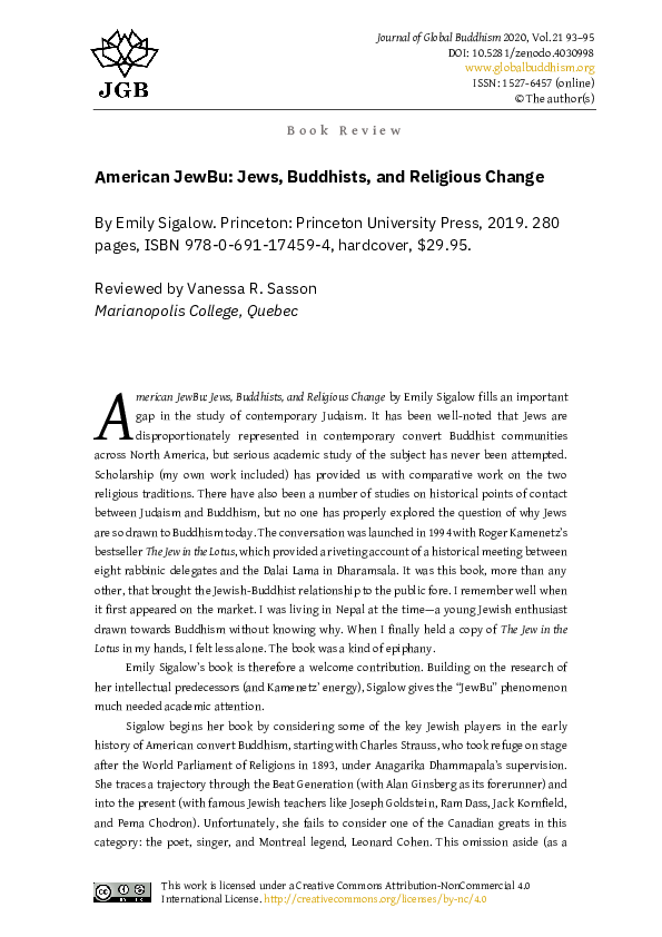 (PDF) American JewBu, by Emily Sigalow