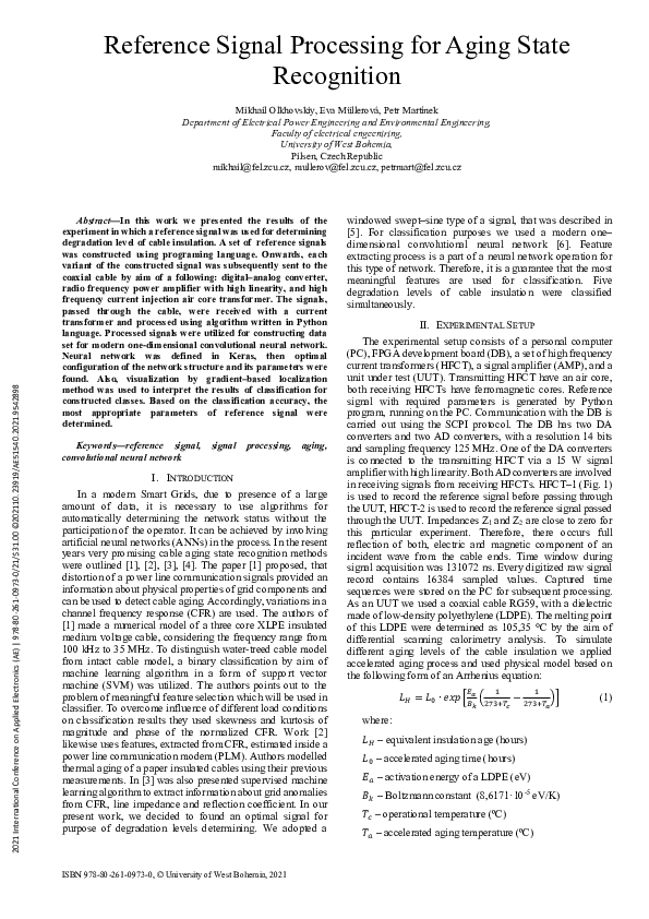 (PDF) Reference Signal Processing for Aging State Recognition