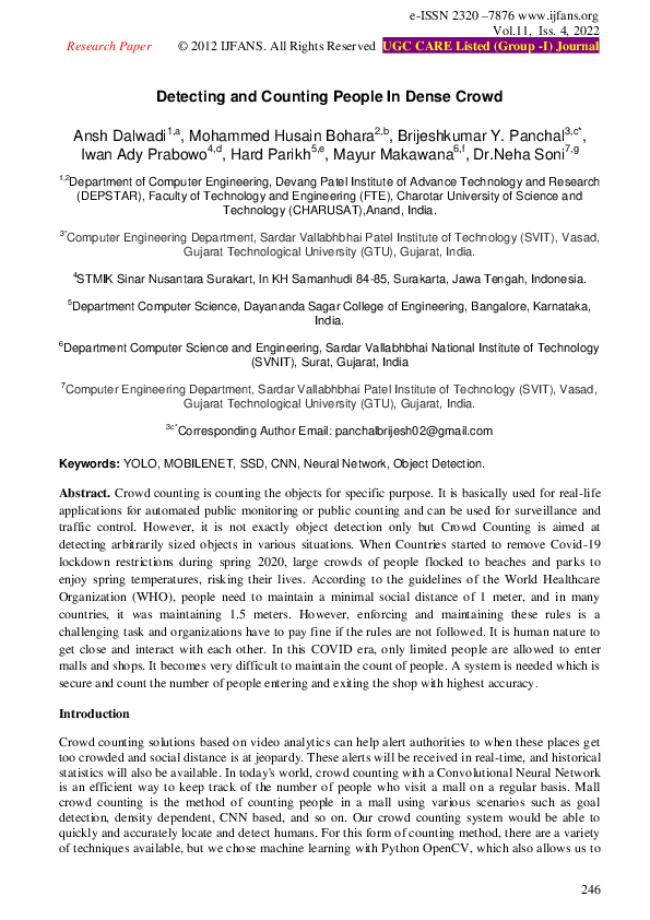 (PDF) Detecting and Counting People In Dense Crowd Final