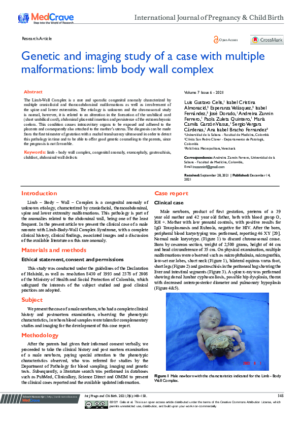 (PDF) Genetic and imaging study of a case with multiple malformations ...