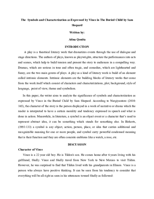 (DOC) The Symbols and Characterization as Expressed by Vince in The ...