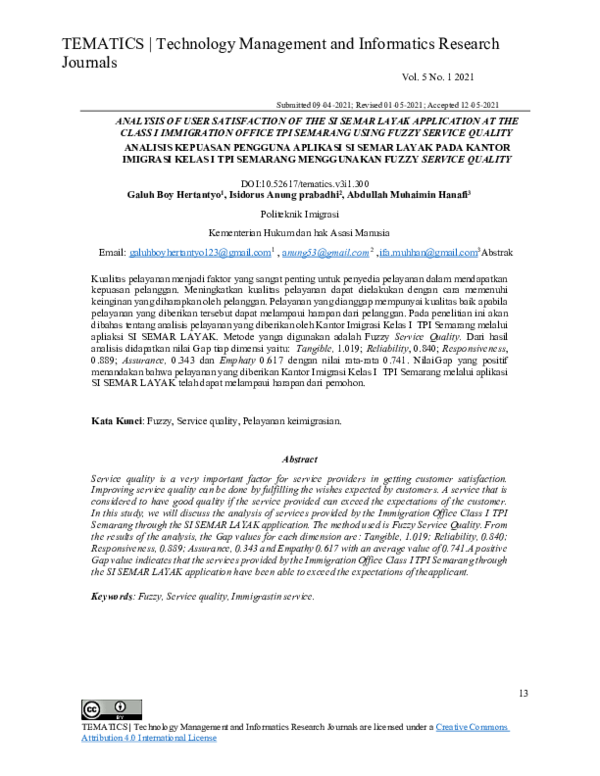 (PDF) Analysis of User Satisfaction of the Si Semar Layak Application ...