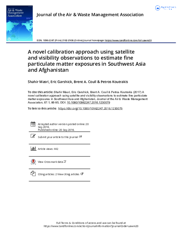 (PDF) A novel calibration approach using satellite and visibility observations to estimate fine ...