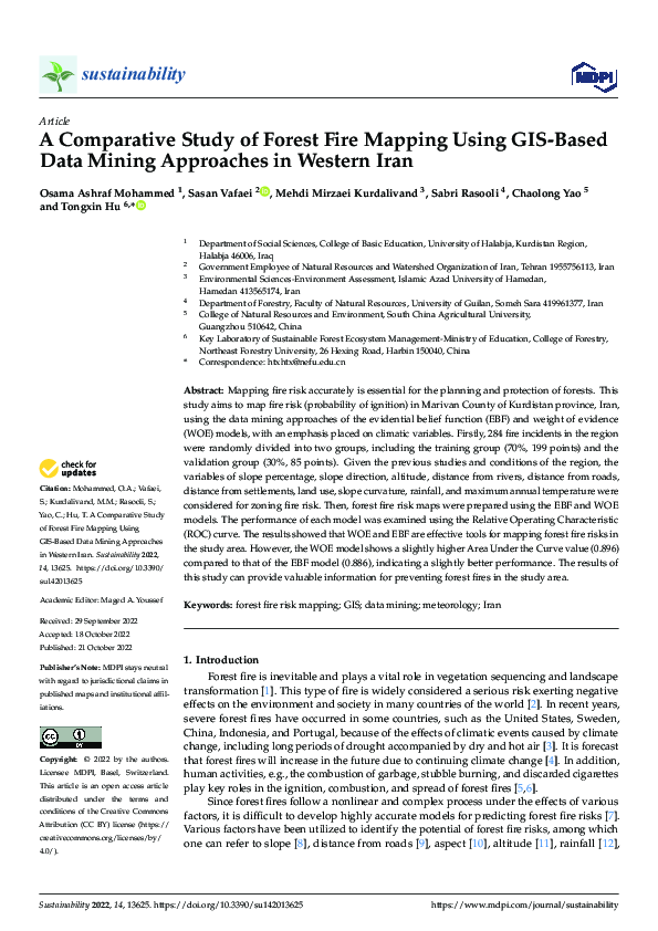 (PDF) A Comparative Study of Forest Fire Mapping Using GIS-Based Data ...