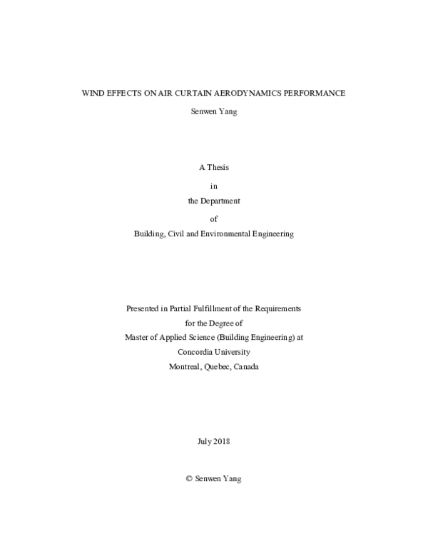 (PDF) Wind Effects on Air Curtain Aerodynamics Performance
