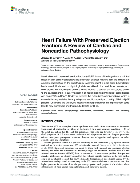 (PDF) Heart Failure With Preserved Ejection Fraction: A Review of Cardiac and Noncardiac ...