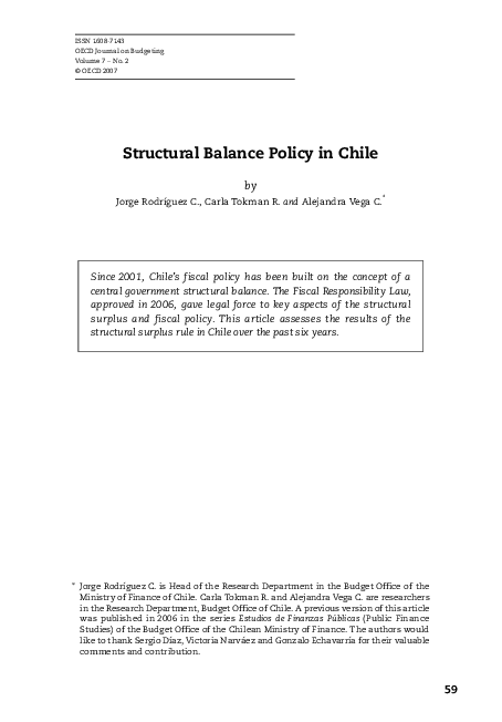 (PDF) Structural Balance Policy in Chile