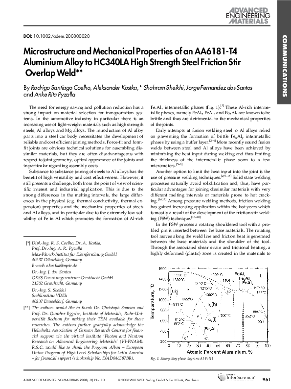 (PDF) Microstructure and mechanical properties of Al+6% Li alloy ...