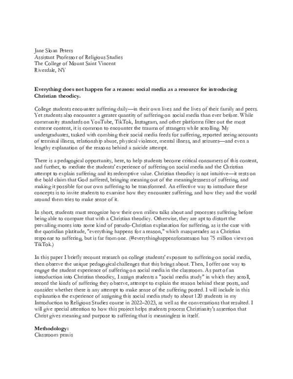 (PDF) Everything does not happen for a reason: social media as a ...