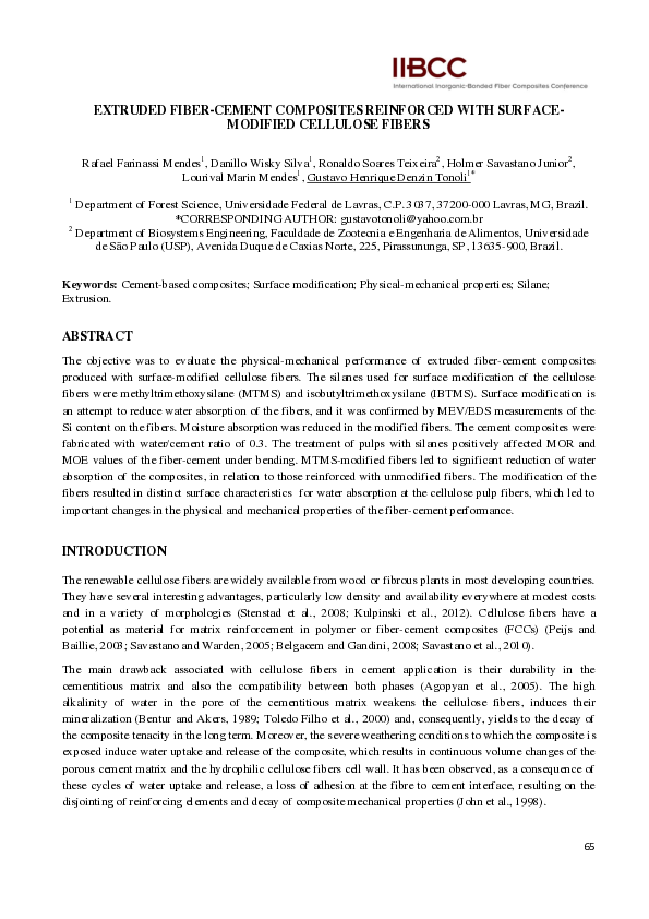 (PDF) Extruded Fiber-Cement Composites Reinforced with Surface ...