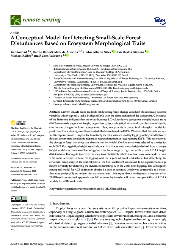 (PDF) Model for Detecting Small-Scale Forest Disturbances Using EMTs