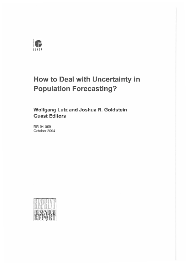 (PDF) Introduction: How to Deal with Uncertainty in Population Forecasting?