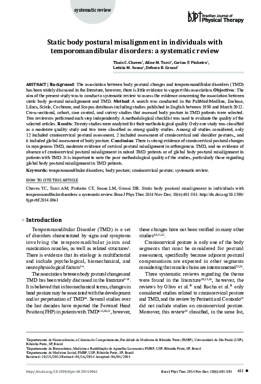 (PDF) Static body postural misalignment in individuals with ...