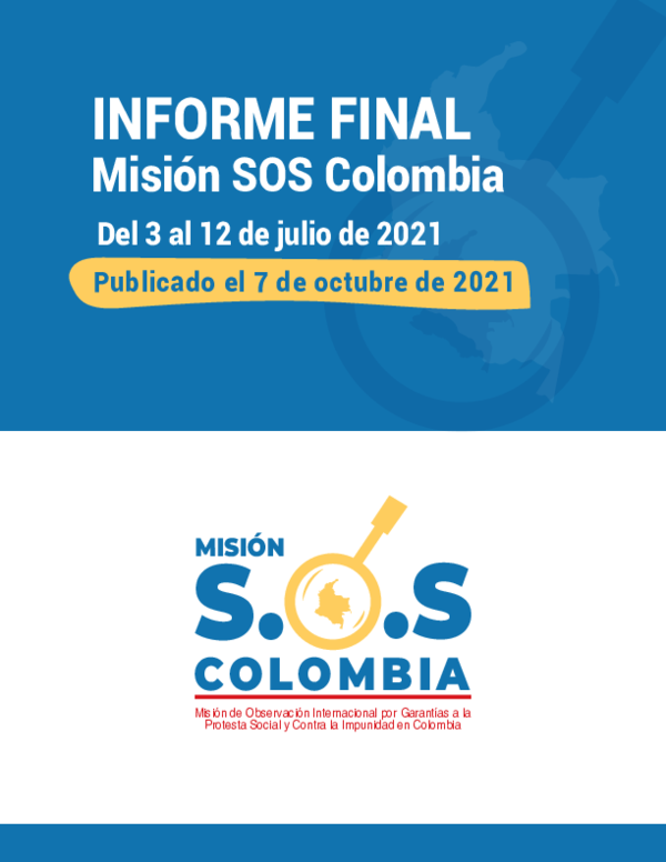 (PDF) Informe final Misión SOS Colombia | Cinep/ Programa por la Paz ...