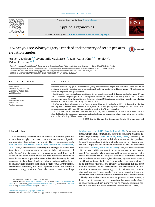 (PDF) Is what you see what you get? Standard inclinometry of set upper ...