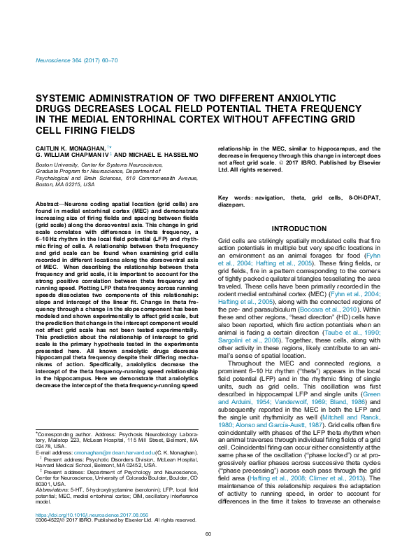 (PDF) Systemic administration of two different anxiolytic drugs ...