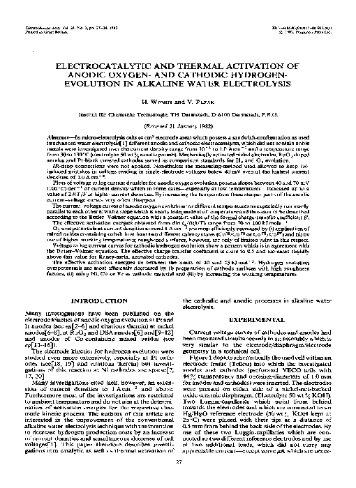 (PDF) Electrocatalytic and thermal activation of anodic oxygen- and ...