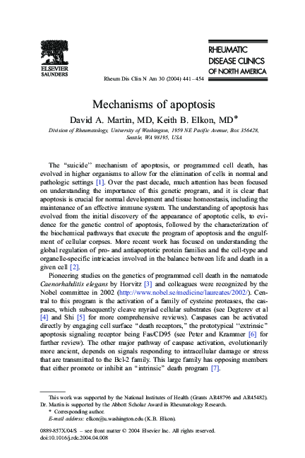 (PDF) Mechanisms of apoptosis