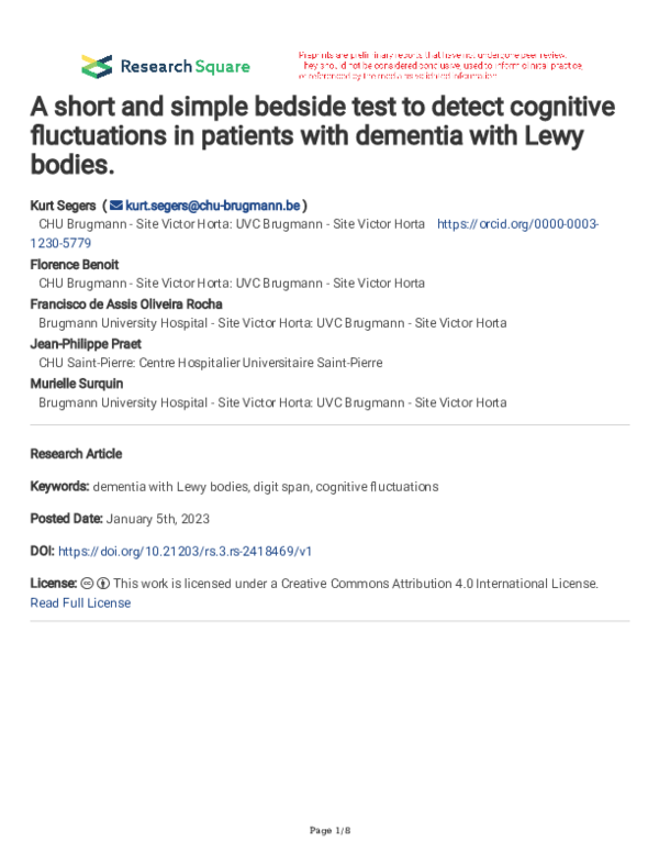 A short and simple bedside test to detect cognitive fluctuations in ...