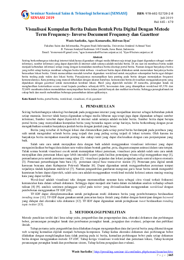 (PDF) Visualisasi Kumpulan Berita Dalam Bentuk Peta Digital Dengan Metode Term Frequency ...