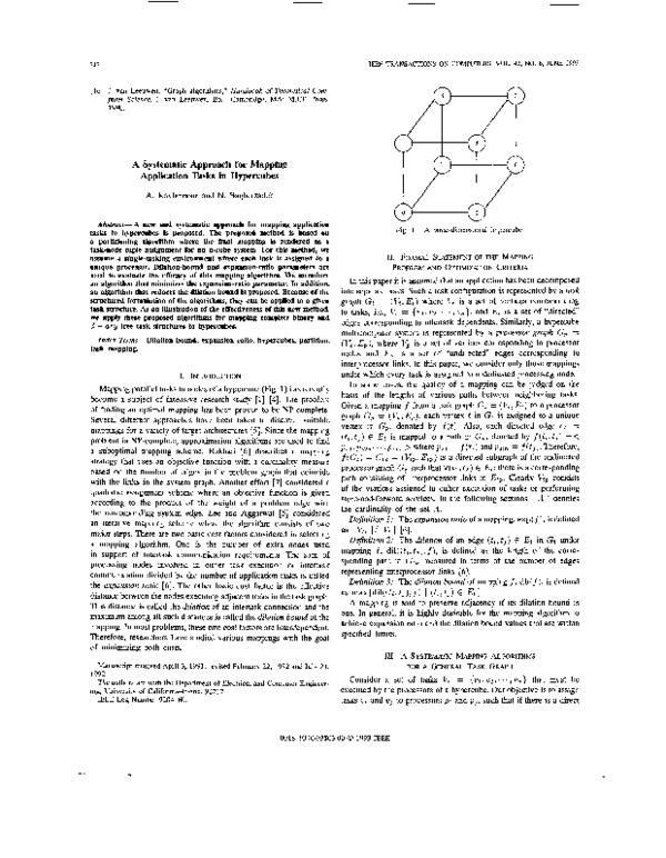 (PDF) A systematic approach for mapping application tasks in hypercubes