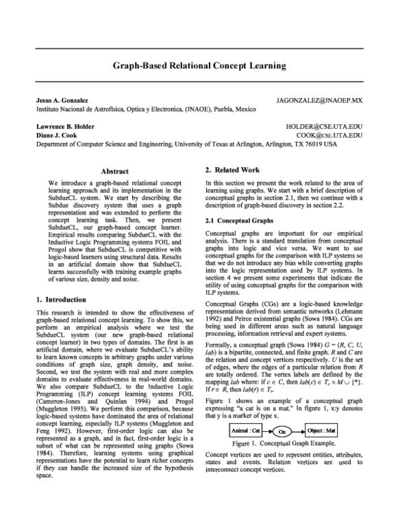 (PDF) Graph-based relational concept learning