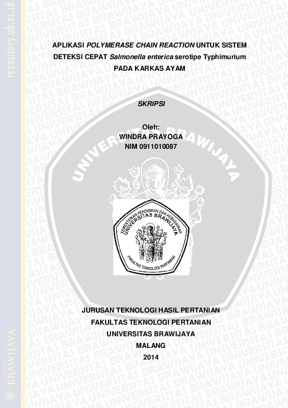 (PDF) Aplikasi Polymerase Chain Reaction Untuk Sistem Deteksi Cepat ...