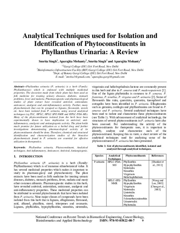 (PDF) Analytical Techniques used for Isolation and Identification of ...