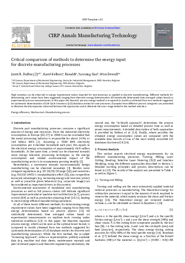 (DOC) Critical comparison of methods to determine the energy input for ...