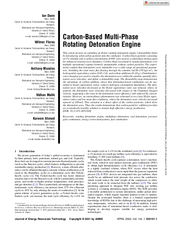 (PDF) Carbon-Based Multi-Phase Rotating Detonation Engine