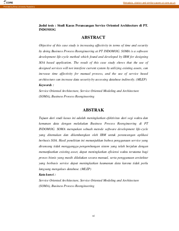 (PDF) Perancangan Service Oriented Architecture DI Pt. Indomog
