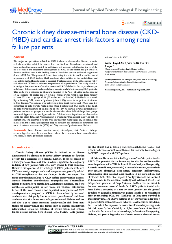 (PDF) Chronic Kidney Disease-Mineral Bone Disease (CKD-MBD) and Cardiac ...