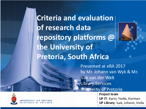 (PDF) Criteria and evaluation of research data repository platforms ...