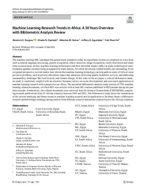 (PDF) Machine Learning Research Trends in Africa: A 30 Years Overview ...