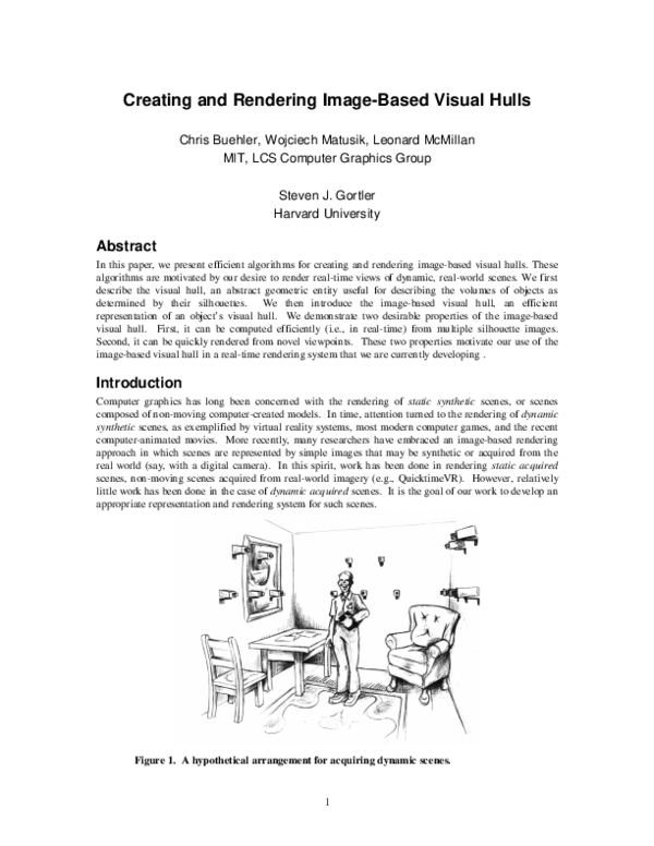 (PDF) Creating and rendering image-based visual hulls