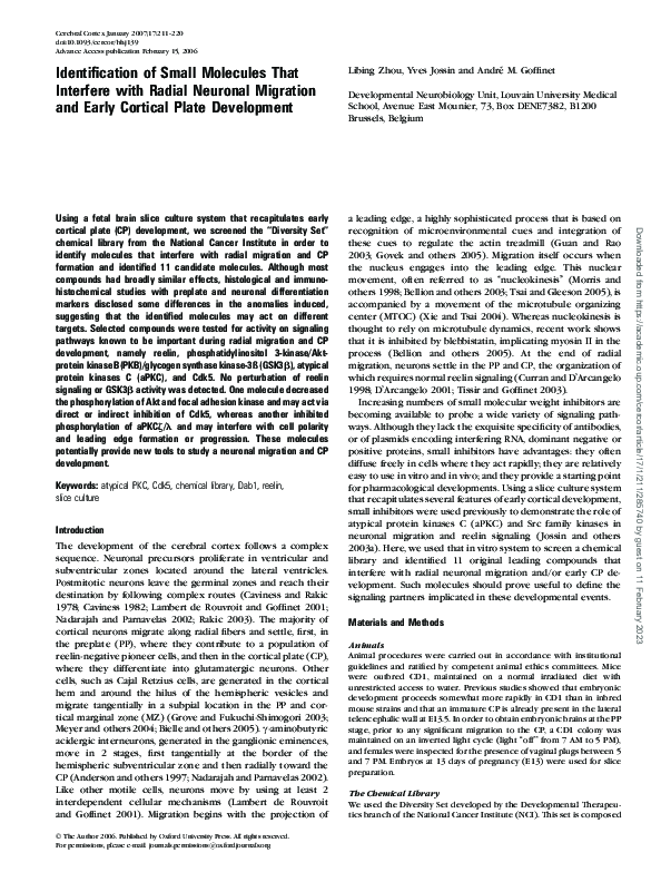 (PDF) Identification of Small Molecules That Interfere with Radial ...