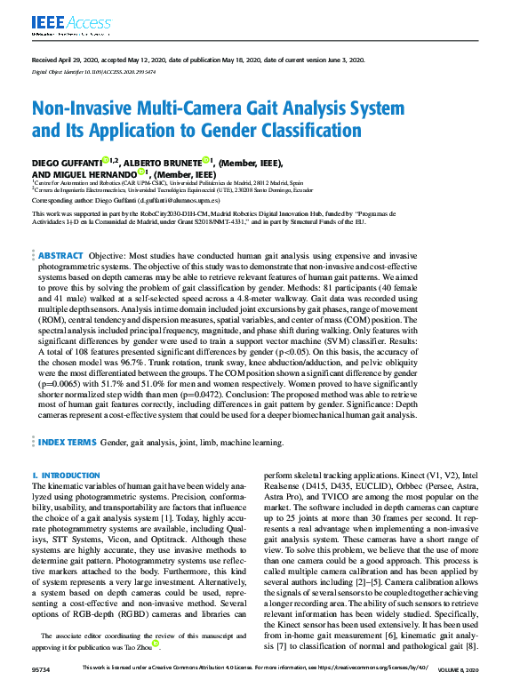 (PDF) Non-Invasive Multi-Camera Gait Analysis System and its Application to Gender ...