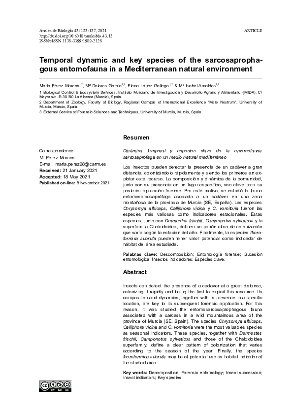 (PDF) Temporal dynamic and key species of the sarcosapropha­gous ...
