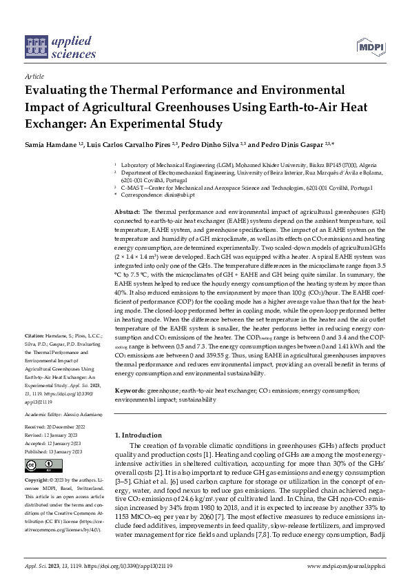 (PDF) Evaluating the Thermal Performance and Environmental Impact of ...