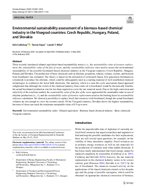 (PDF) Environmental sustainability assessment of bio-ethanol production in Thailand