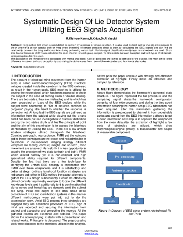 (PDF) Systematic Design Of Lie Detector System Utilizing EEG Signals Acquisition