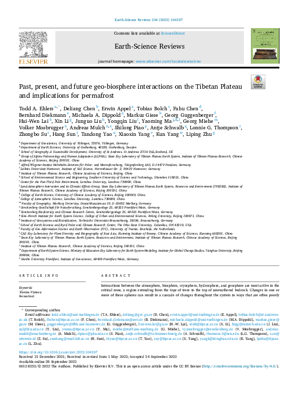 (PDF) Past, present, and future geo-biosphere interactions on the ...