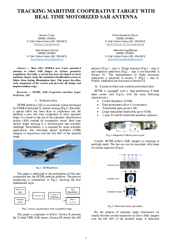 (PDF) Tracking Maritime Cooperative Target with Real Time Motorized SAR ...
