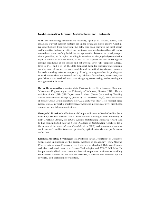 (PDF) Next-Generation Internet Architectures and Protocols