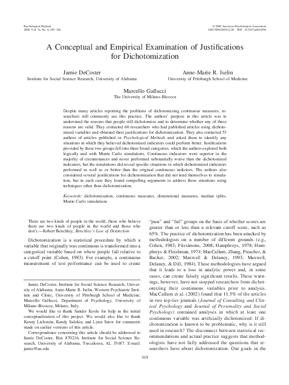 (PDF) A conceptual and empirical examination of justifications for ...
