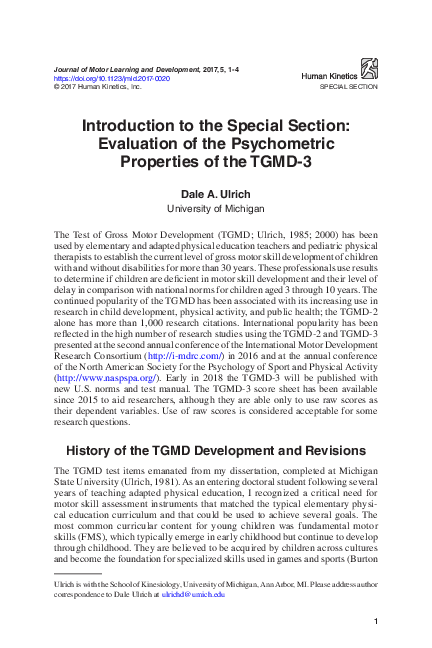 (PDF) Introduction to the Special Section: Evaluation of the ...