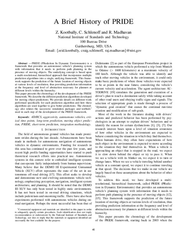 (PDF) A Brief History of PRIDE | NIST